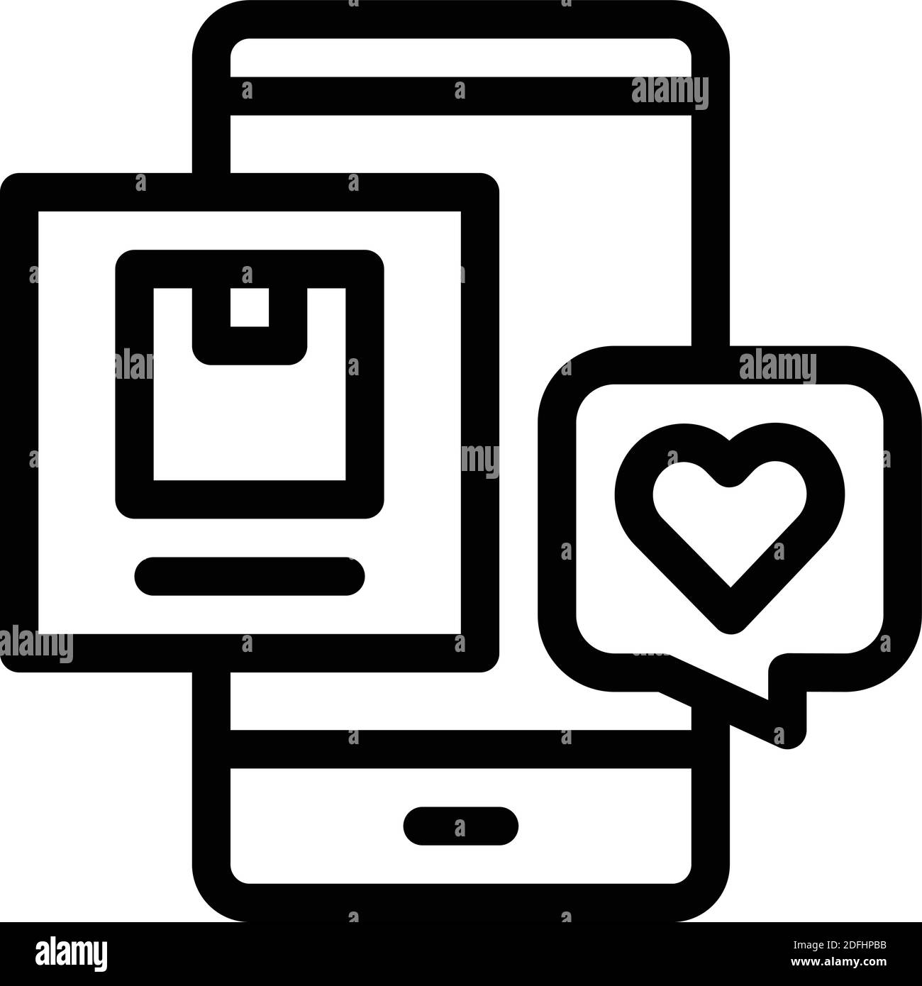 phone app customer digital brand touchpoints black icon vector ...