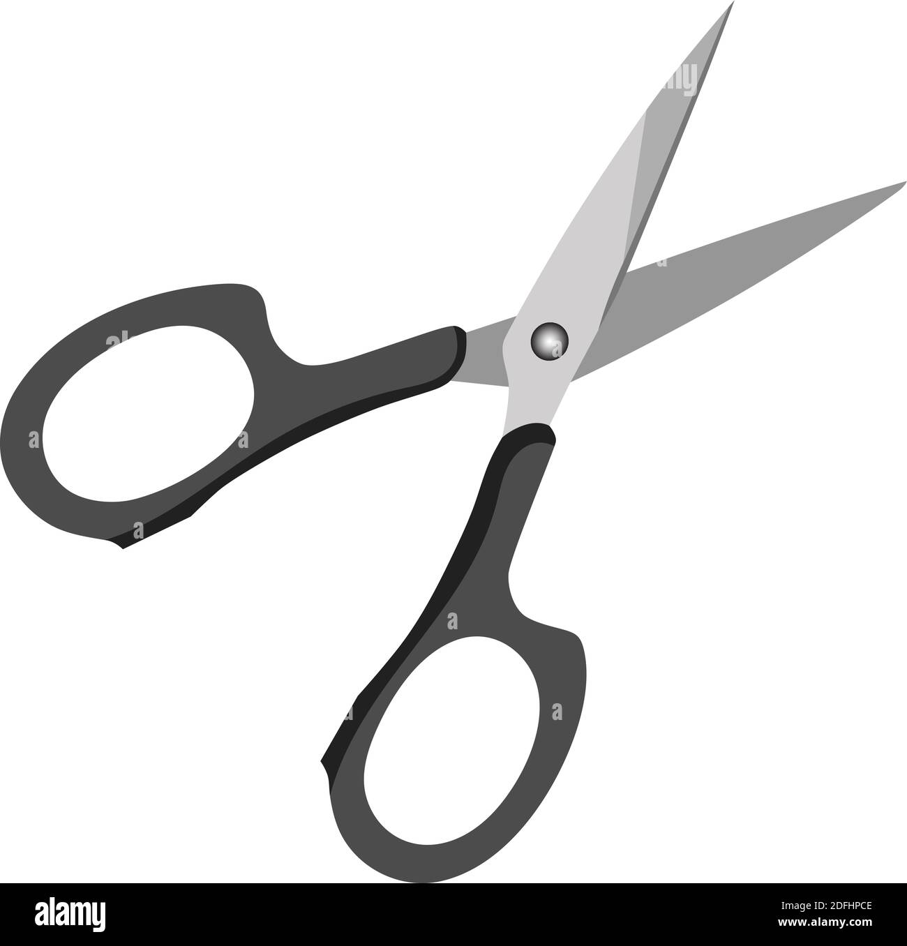 Image of tailoring scissors in black and gray - vector illustration ...