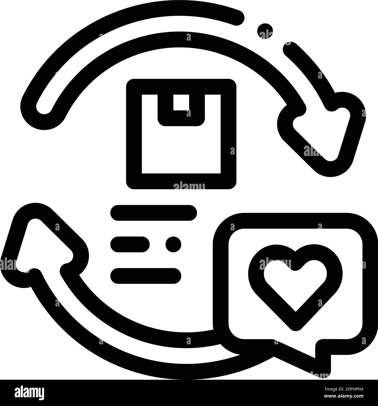 company and client circular relationship black icon vector illustration ...