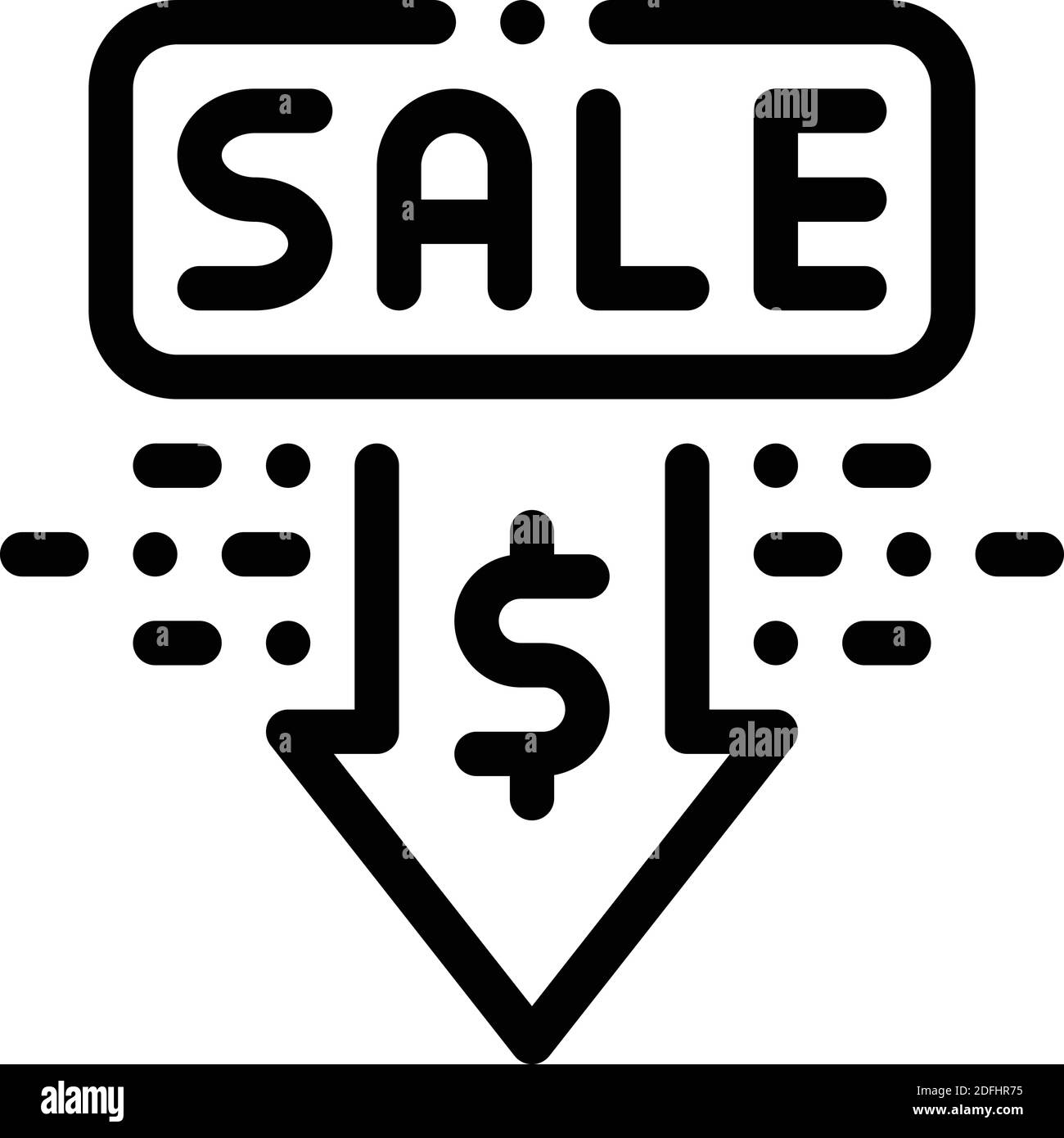 selling price discount black icon vector illustration Stock Vector ...