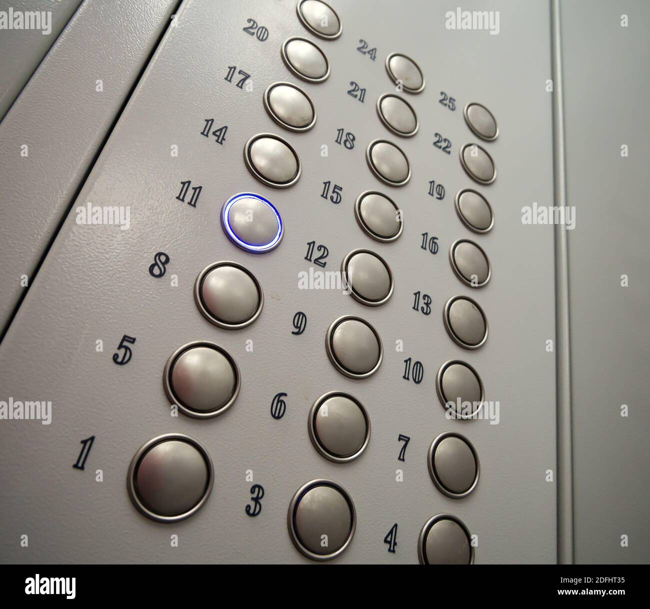 Control panel in the elevator of a multi-storey building Stock Photo ...
