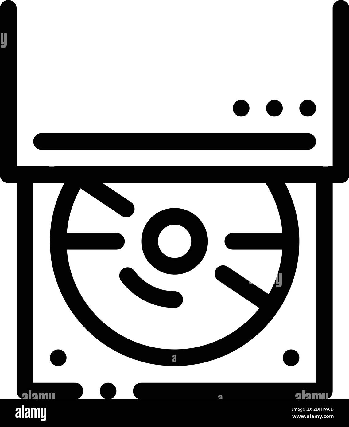 optical disc drive black icon vector illustration Stock Vector Image ...