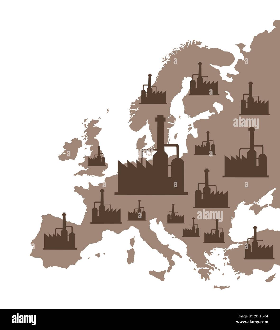 Map of brownfield hi-res stock photography and images - Alamy