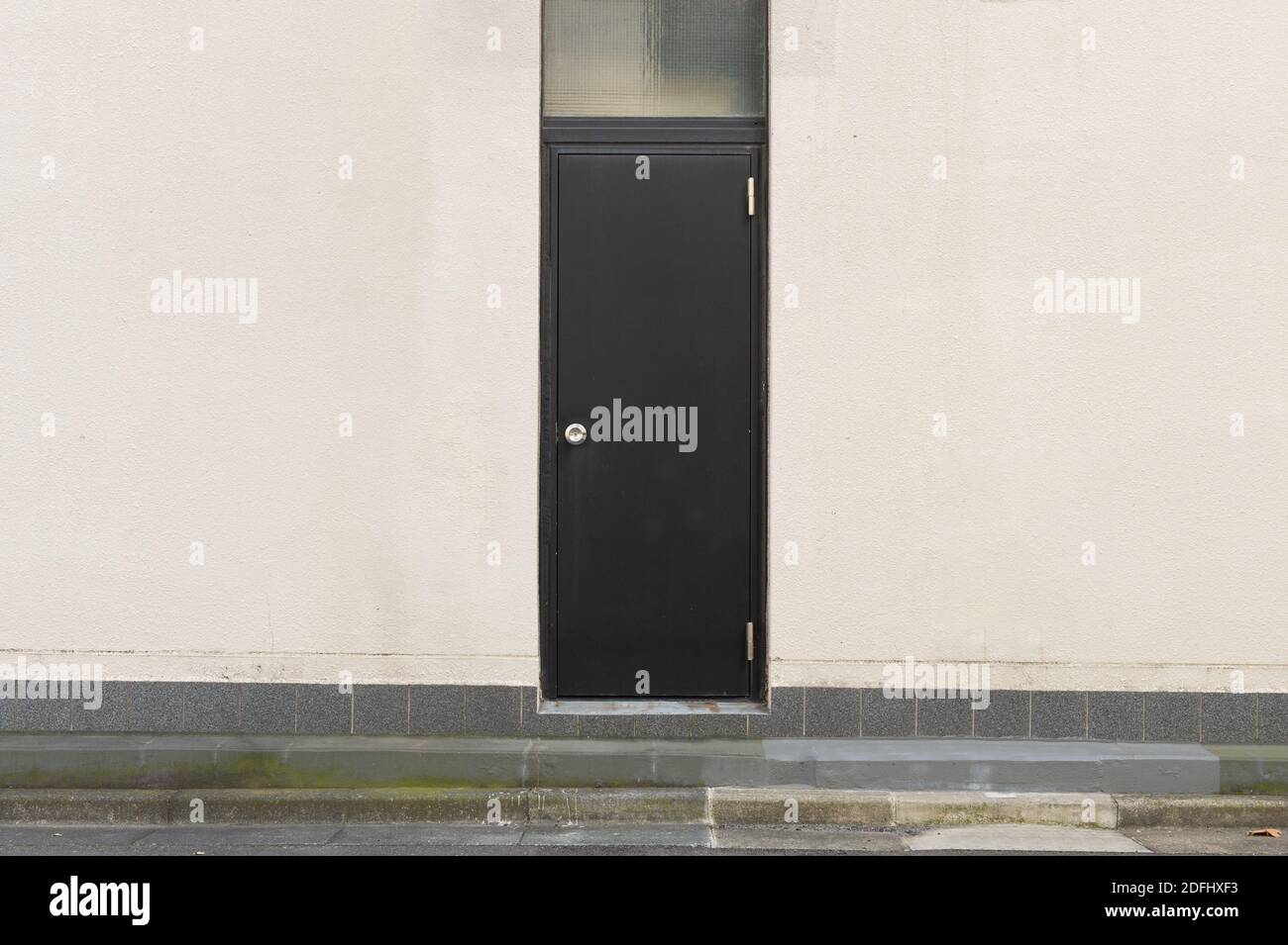 sidewalk by street wall & door Stock Photo - Alamy