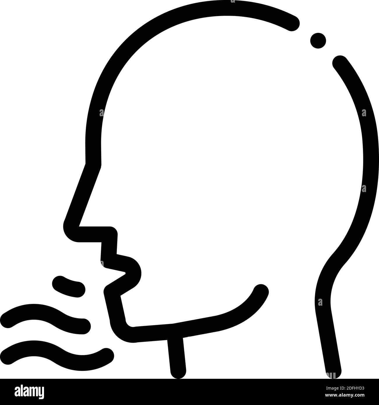 gasping human black icon vector illustration Stock Vector Image & Art ...