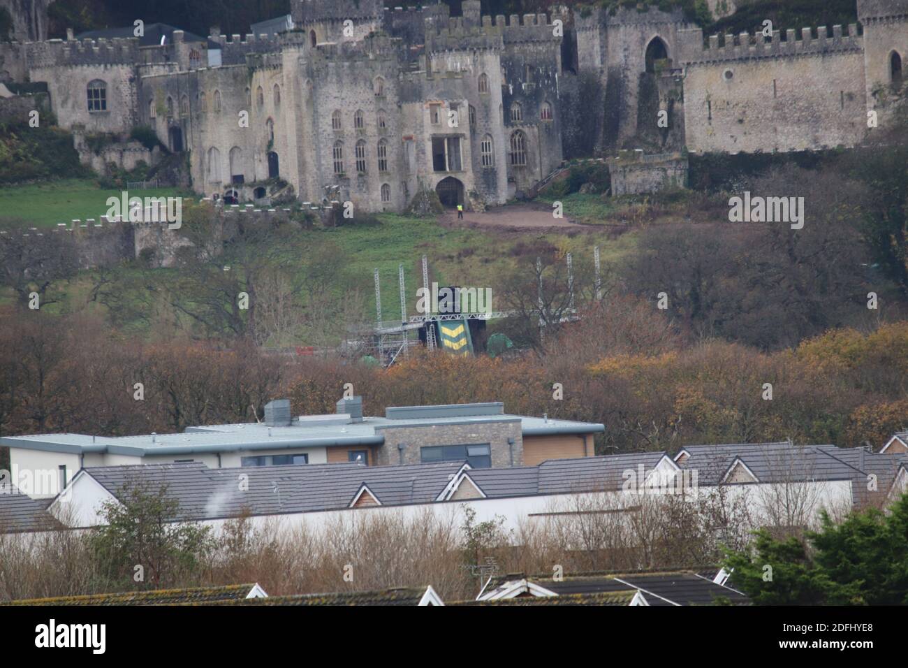 Gwrych castle, Abergele Wales. 03 December 2020. I'm a celebrity ...