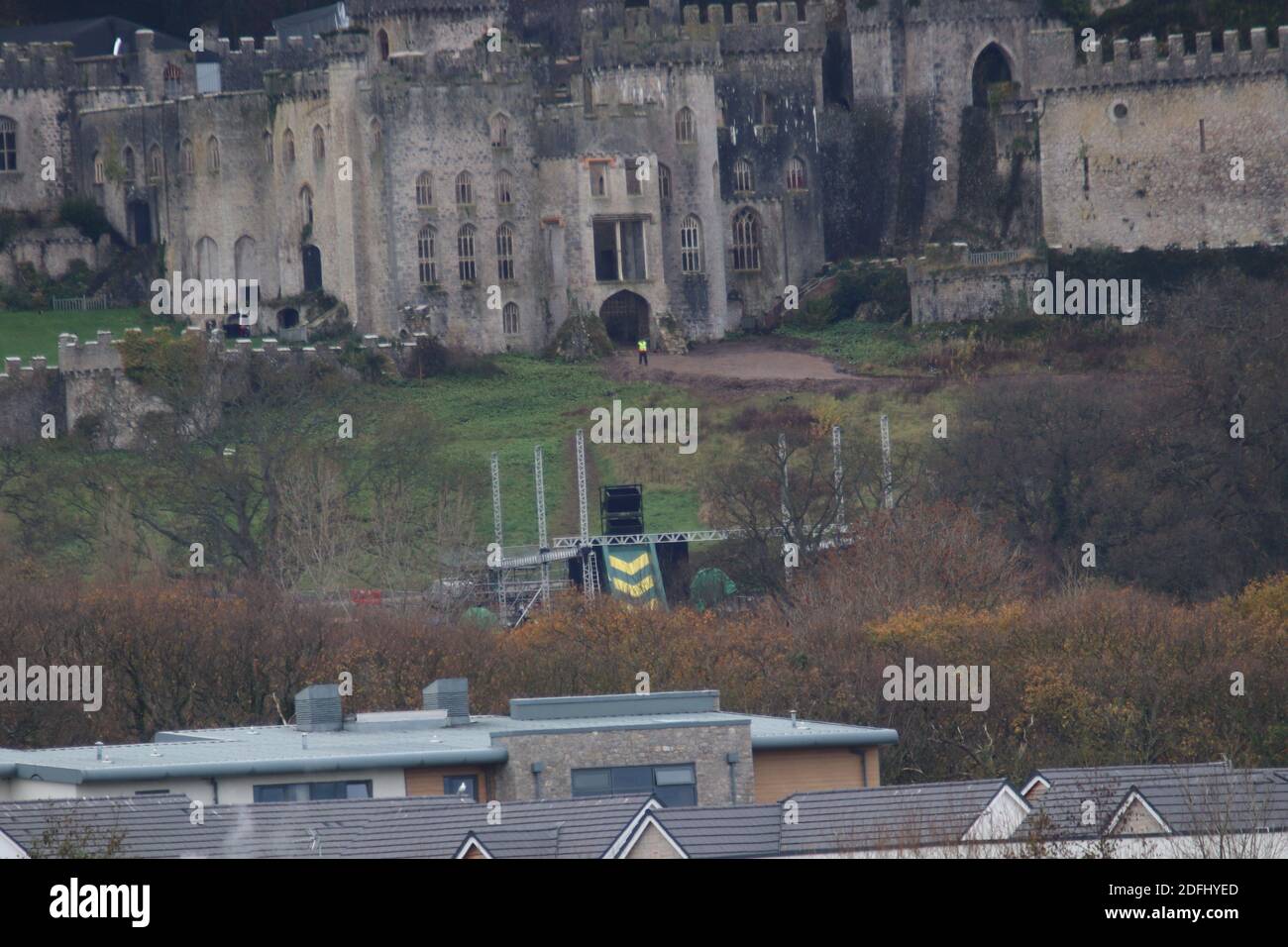 Gwrych castle, Abergele Wales. 03 December 2020. I'm a celebrity ...