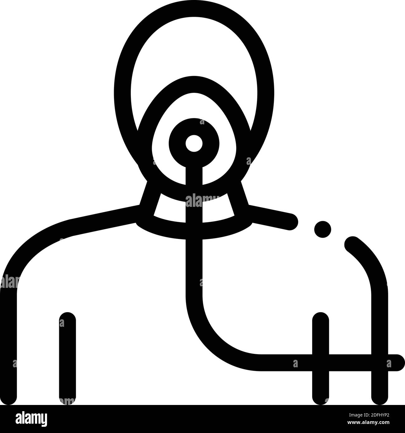 nebulizer oxygen mask for asthmatic black icon vector illustration ...