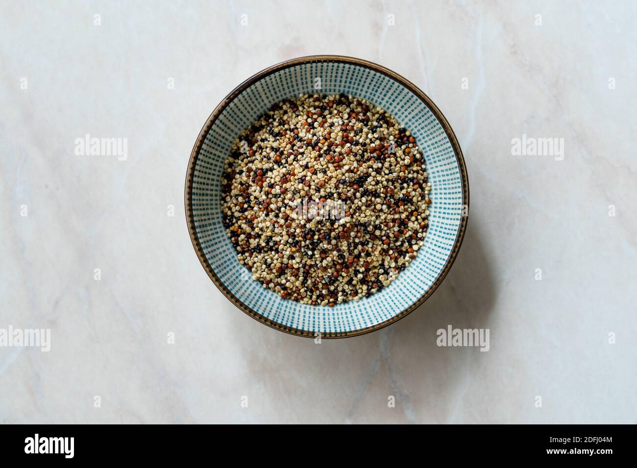 Raw Mixed Tricolor / Three Color Quinoa in Bowl. Ready to Use Stock ...