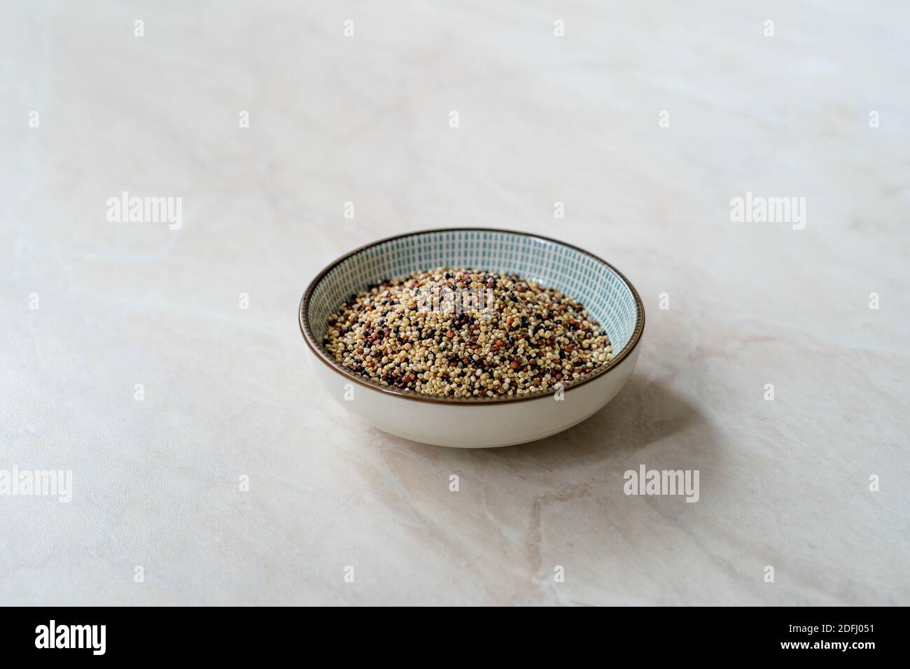 Raw Mixed Tricolor / Three Color Quinoa in Bowl. Ready to Use Stock ...