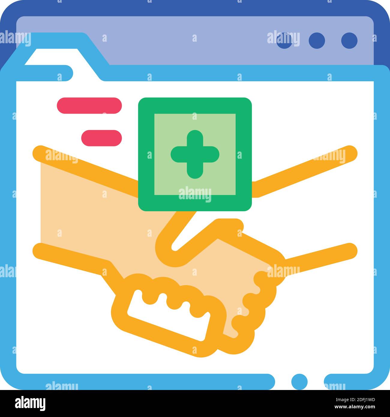 internet meeting with doctor color icon vector illustration Stock ...