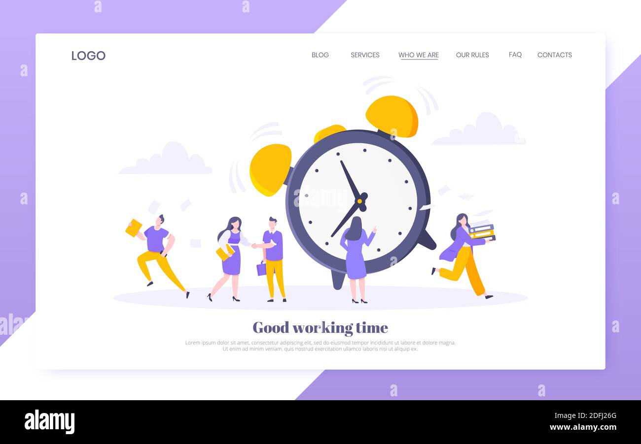 Good working time or effective time management business concept Stock ...