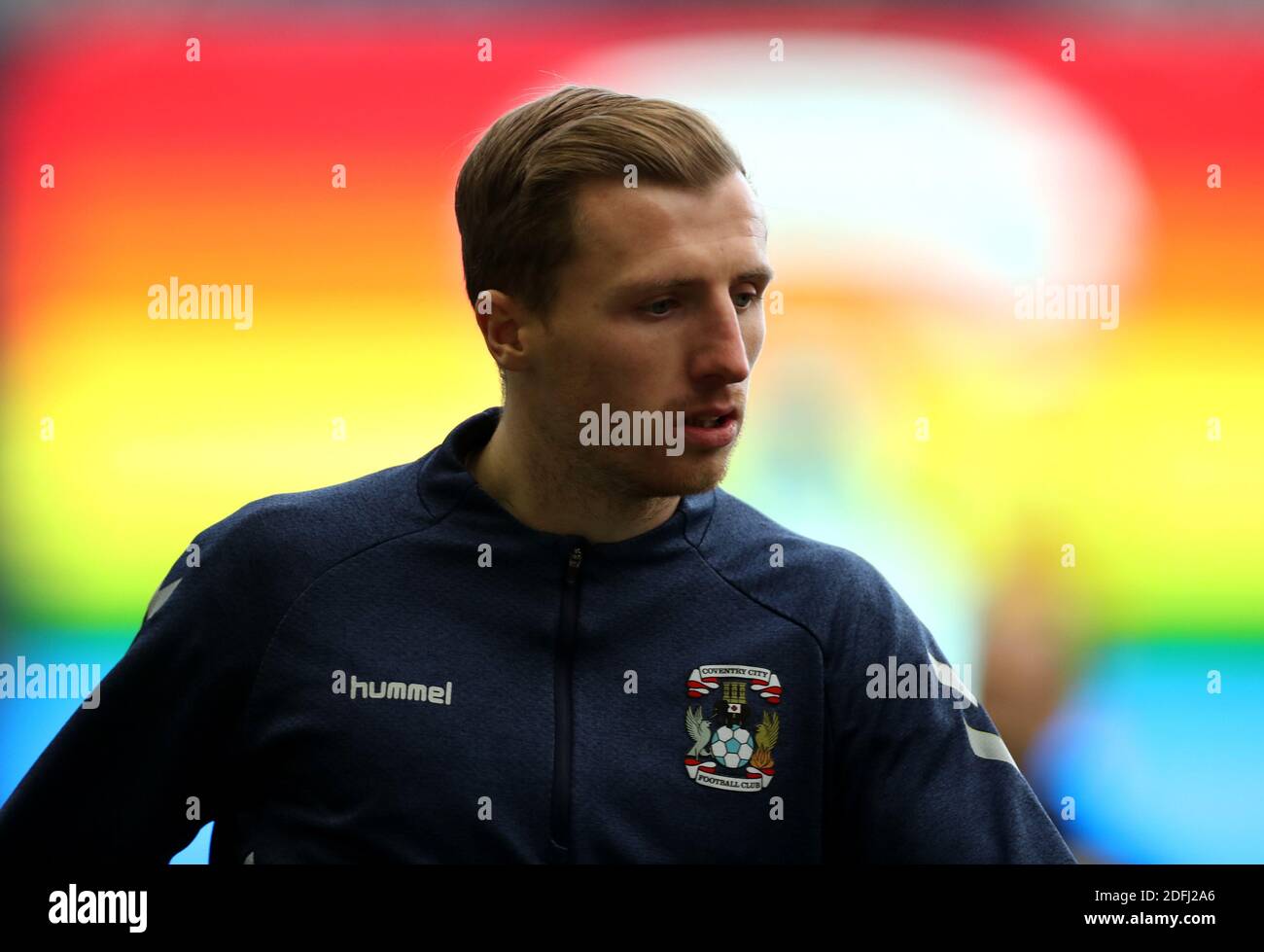 Coventry City's Jamie Allen warms up prior to the Sky Bet Championship ...