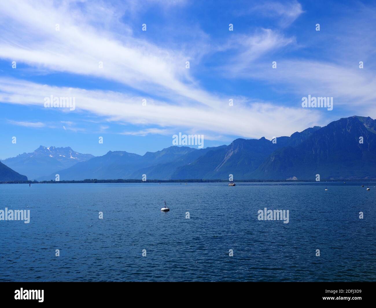Beauty Lake Geneva at Montreux city in Switzerland Stock Photo - Alamy
