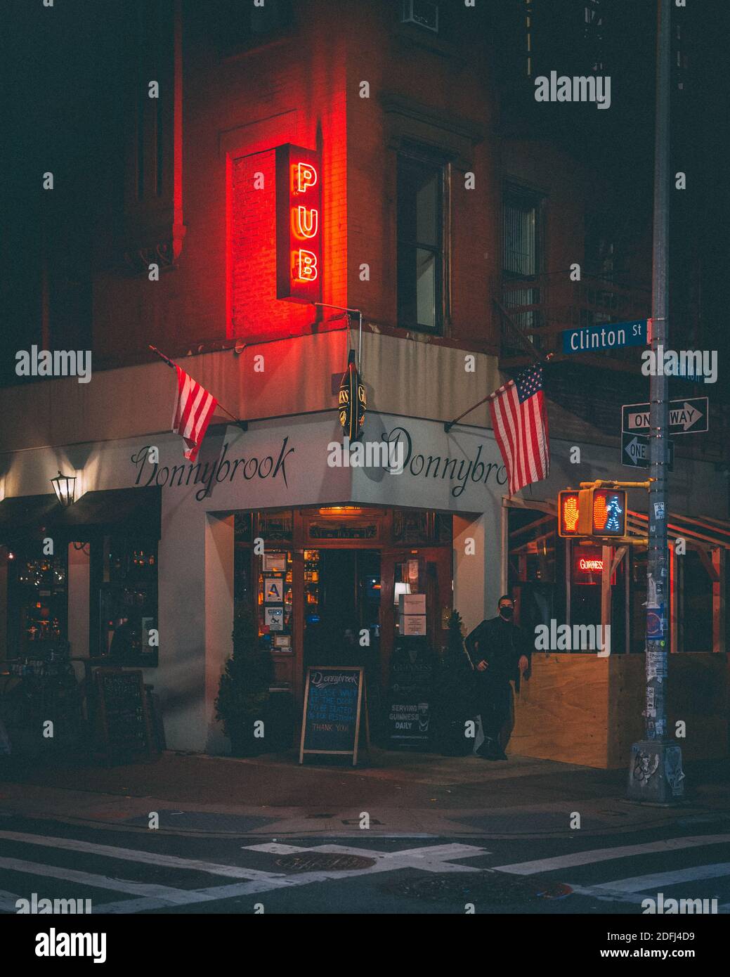 Pub neon sign in the Lower East Side, Manhattan, New York City Stock ...