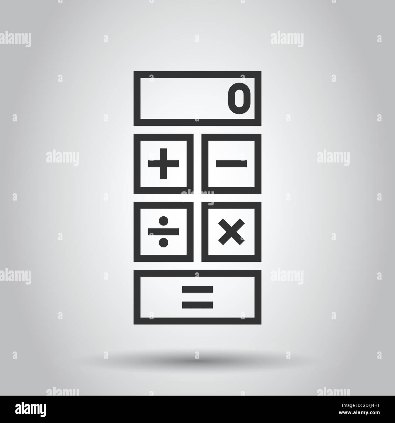Calculator icon in flat style. Calculate vector illustration on white ...