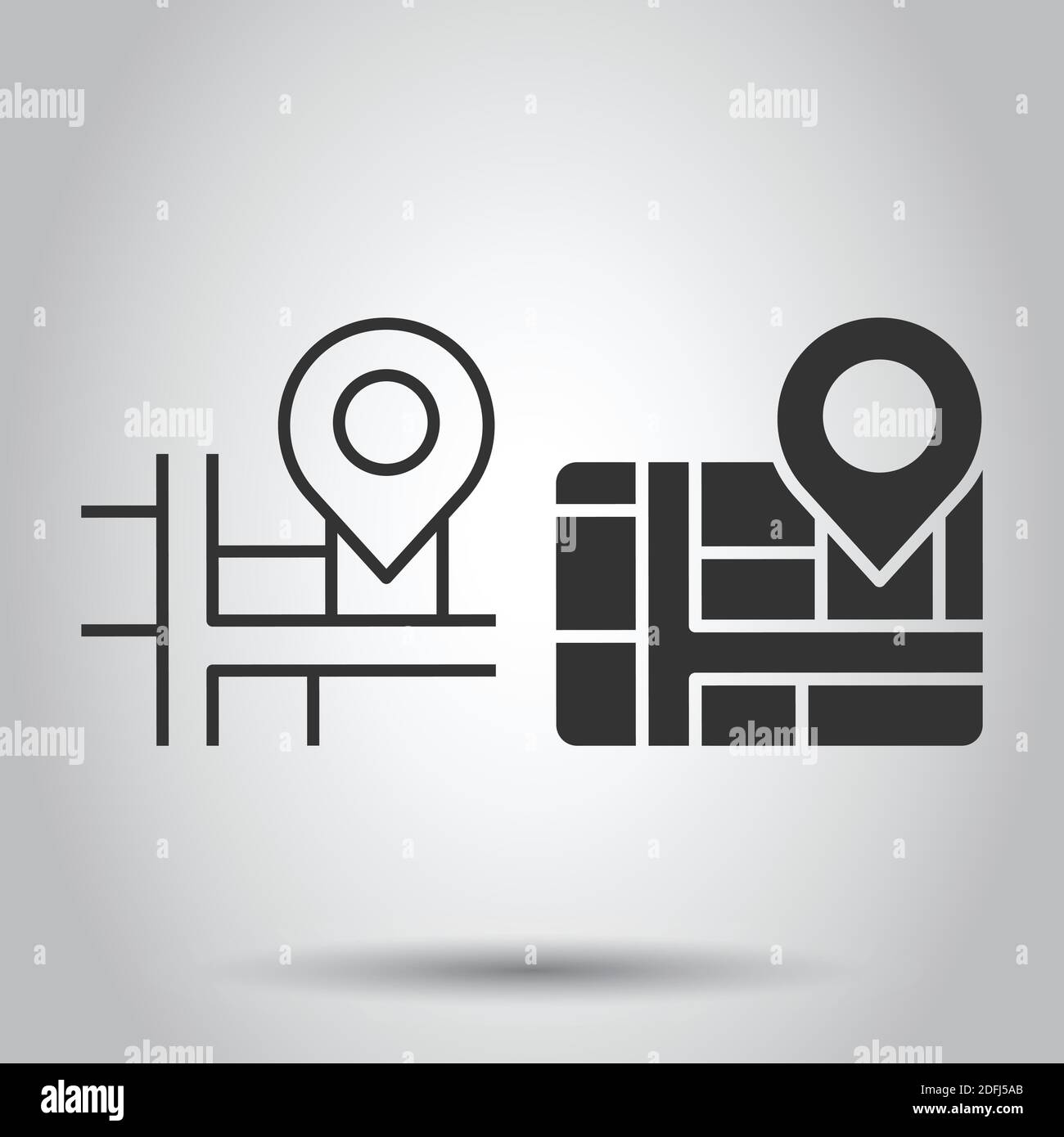 Map pin icon in flat style. gps navigation vector illustration on white ...