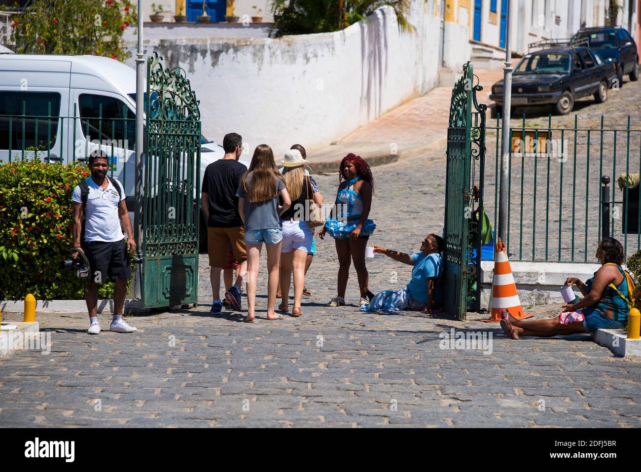 Olinda/Brazile: 08/02/2018: Facades of colorful houses on the streets ...