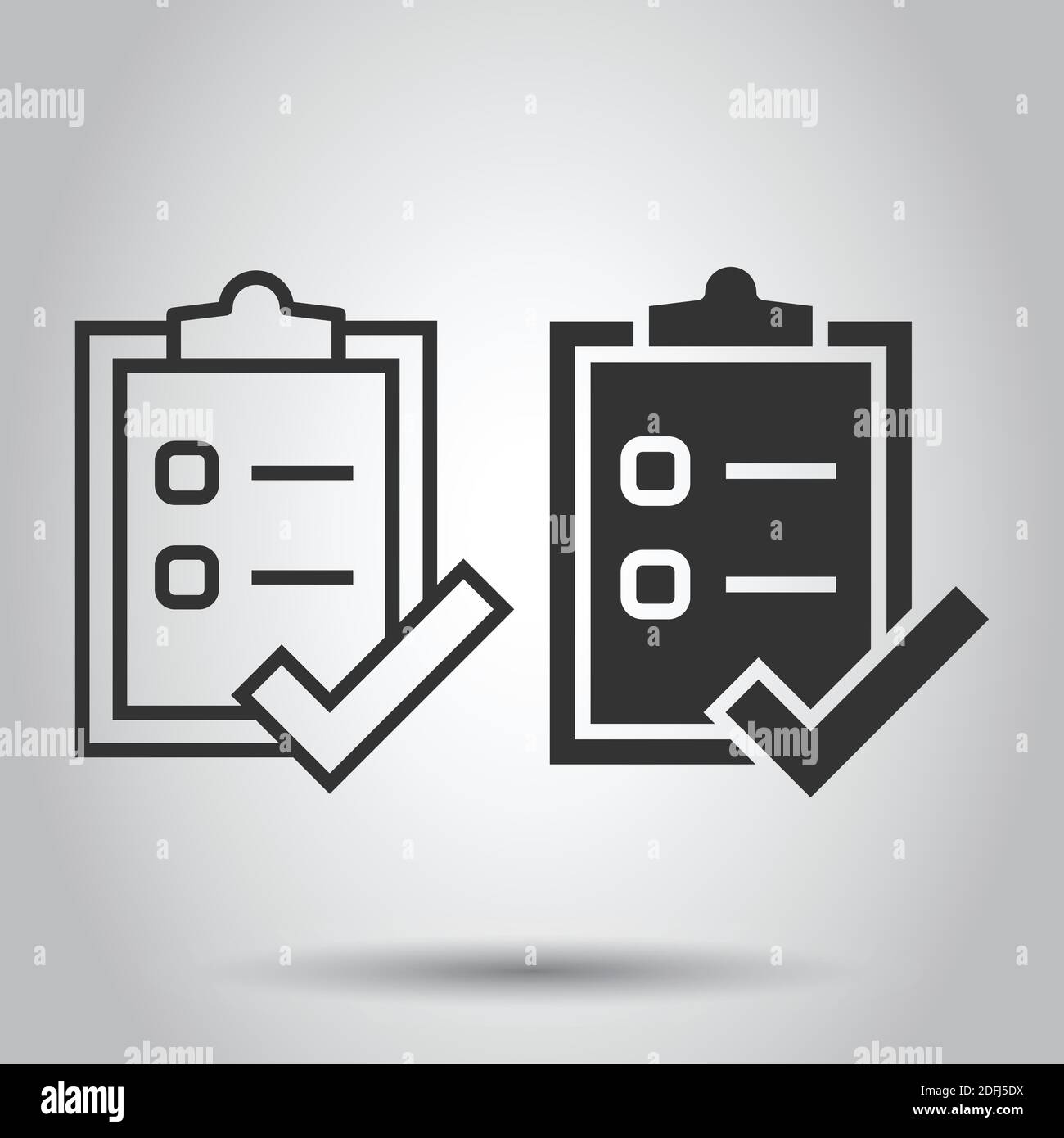 To do list icon in flat style. Document checklist vector illustration ...