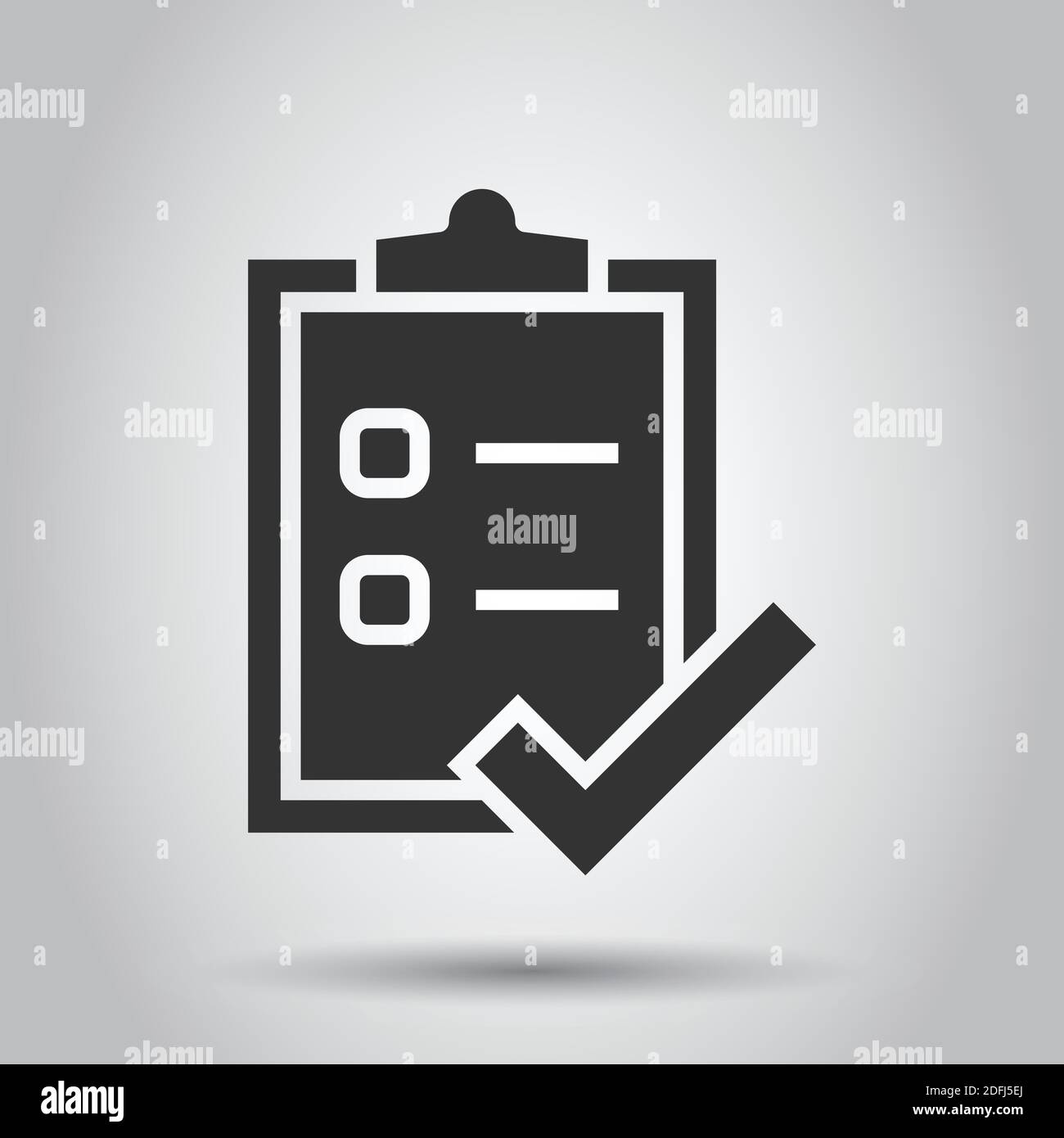 To do list icon in flat style. Document checklist vector illustration ...