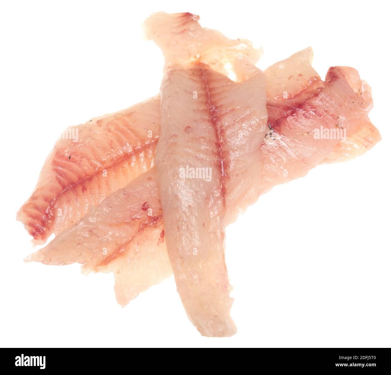 Fish fillet on a white background Stock Photo - Alamy
