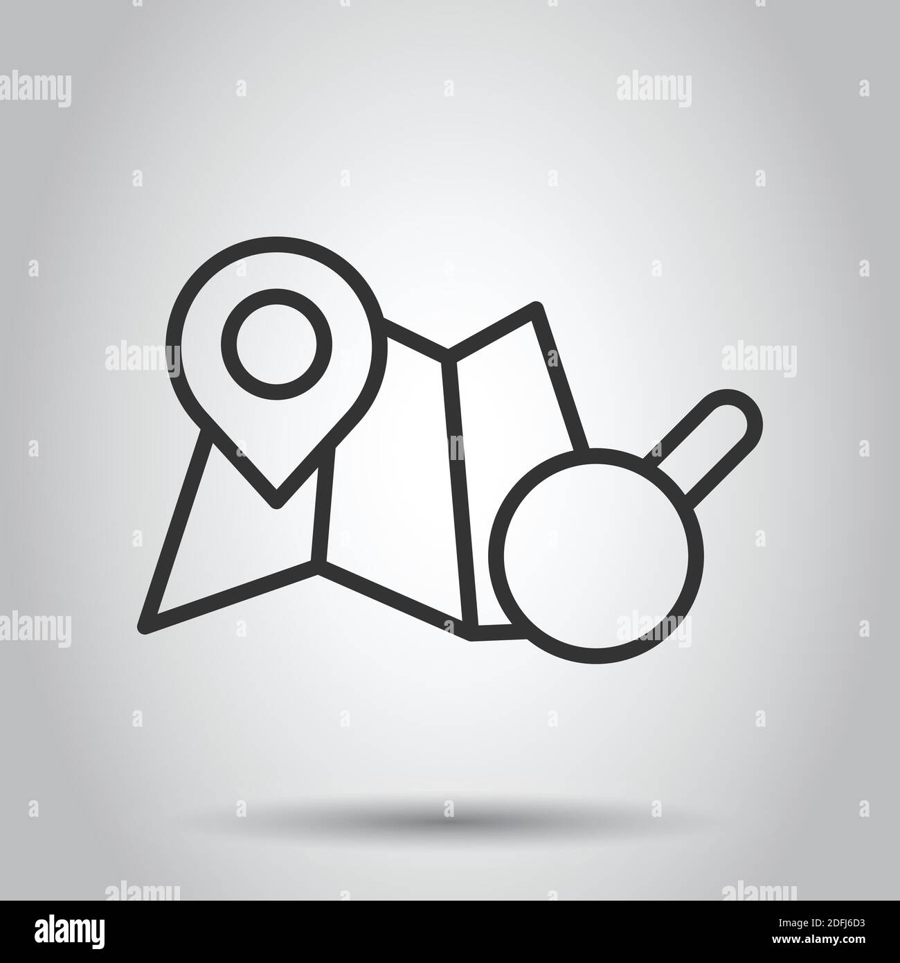 Magnifier on map Stock Vector Images - Alamy