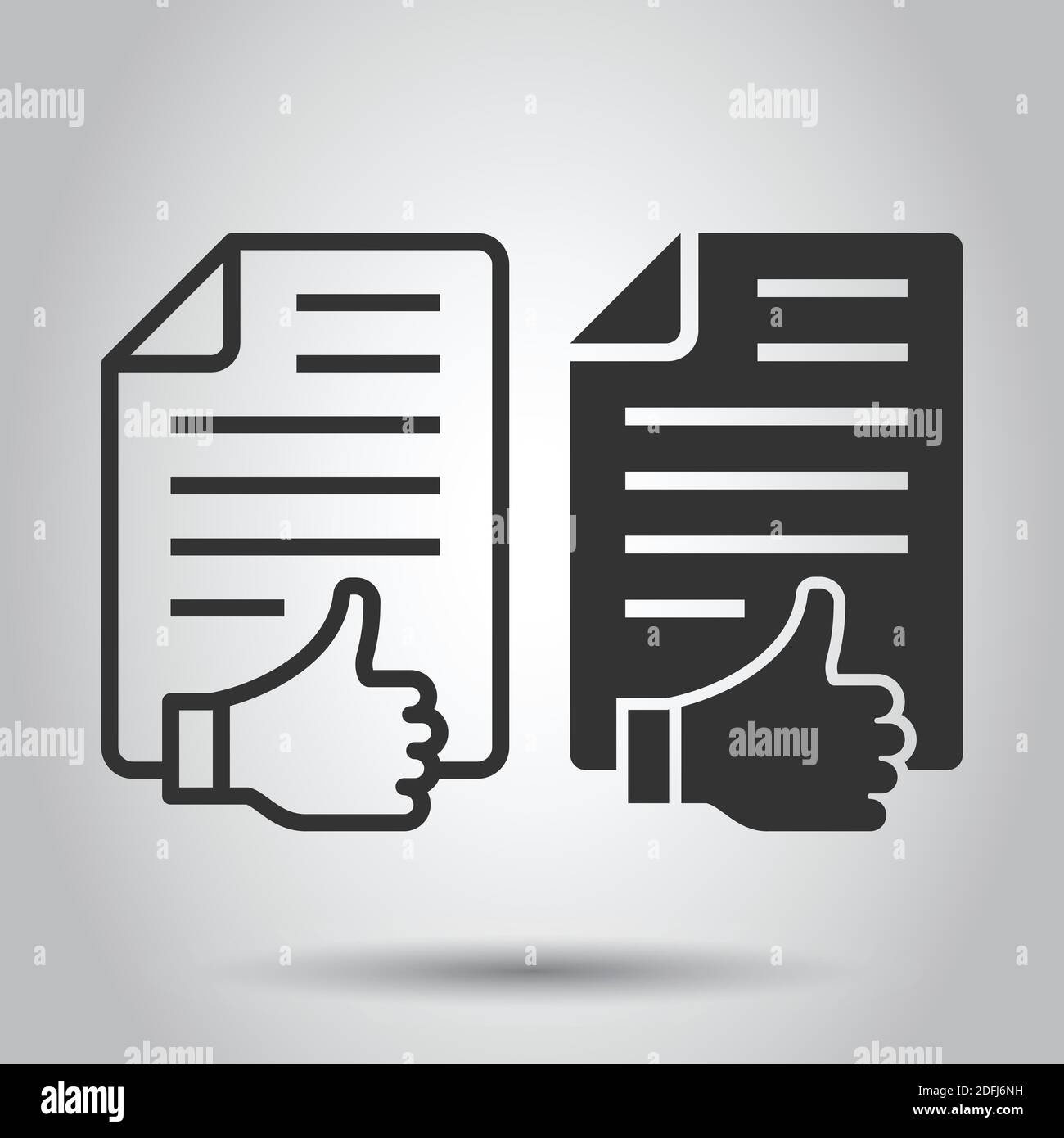 People hand with check mark icon in flat style. Accept vector ...