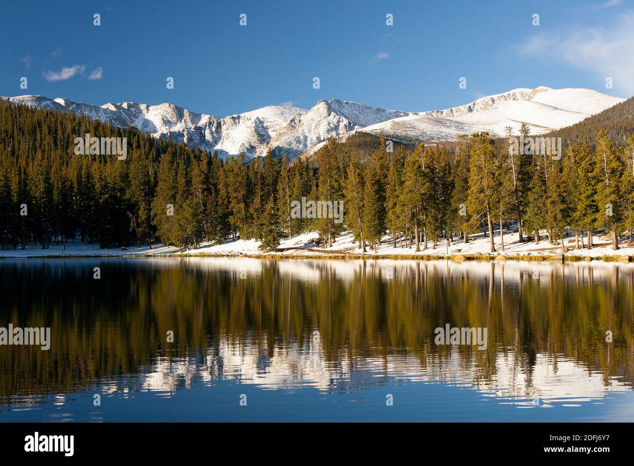 Scenic lake with reflection Stock Photo - Alamy