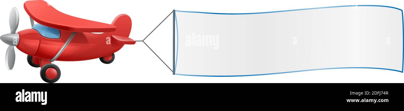 Airplane Pulling Banner Cartoon Stock Vector Image & Art - Alamy