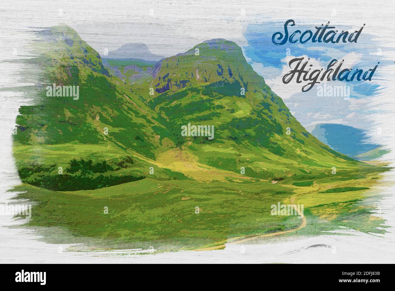 Scottish mountains drawing hi-res stock photography and images - Alamy