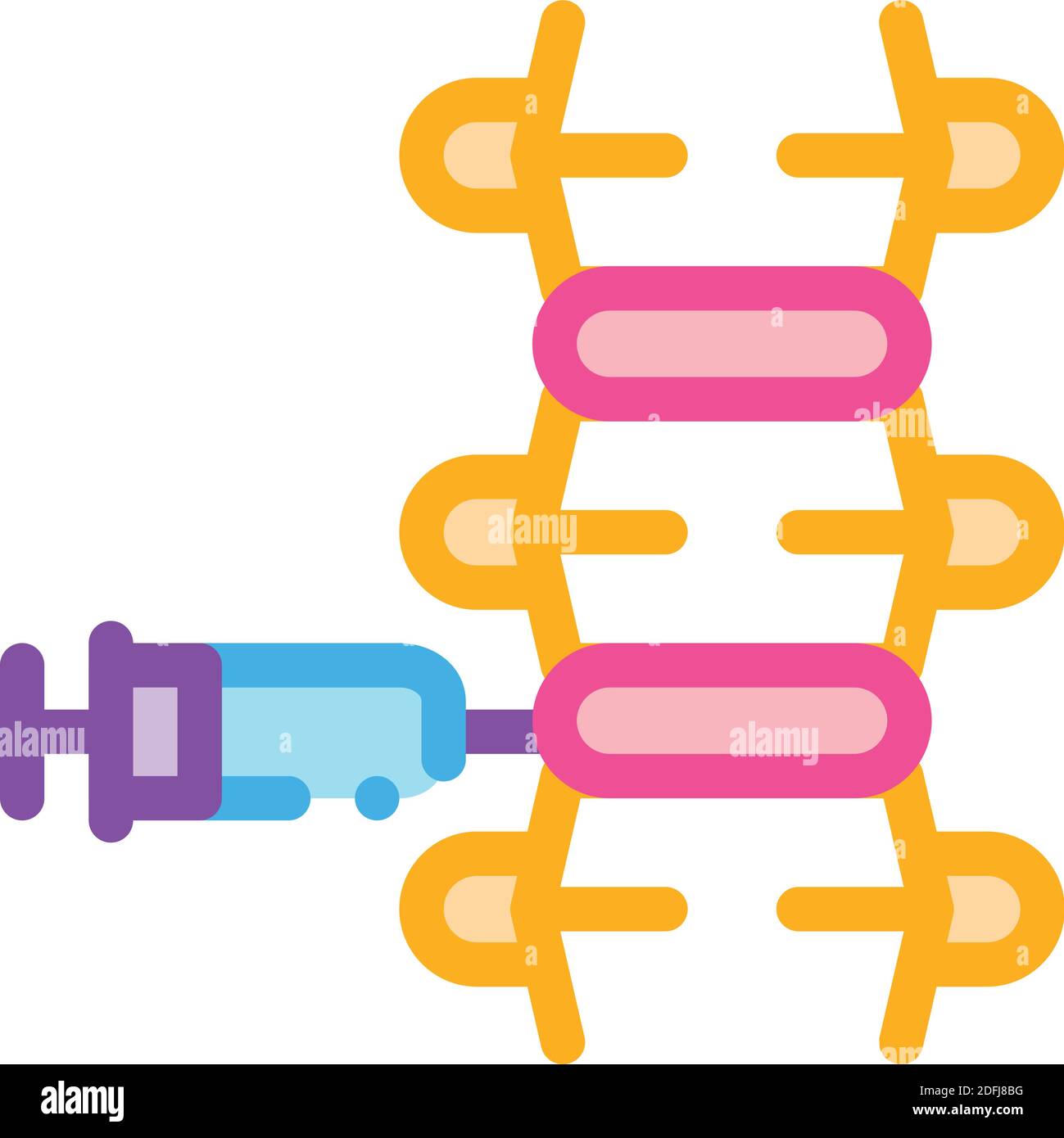 epidural spinal anesthesia color icon vector illustration Stock Vector ...