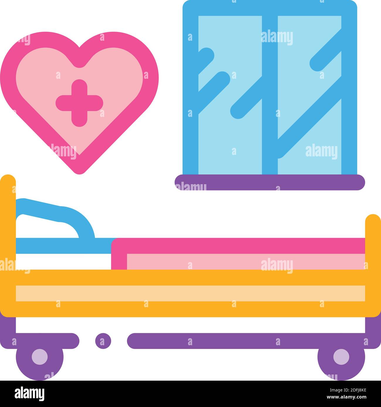 prenatal ward maternity hospital color icon vector illustration Stock ...