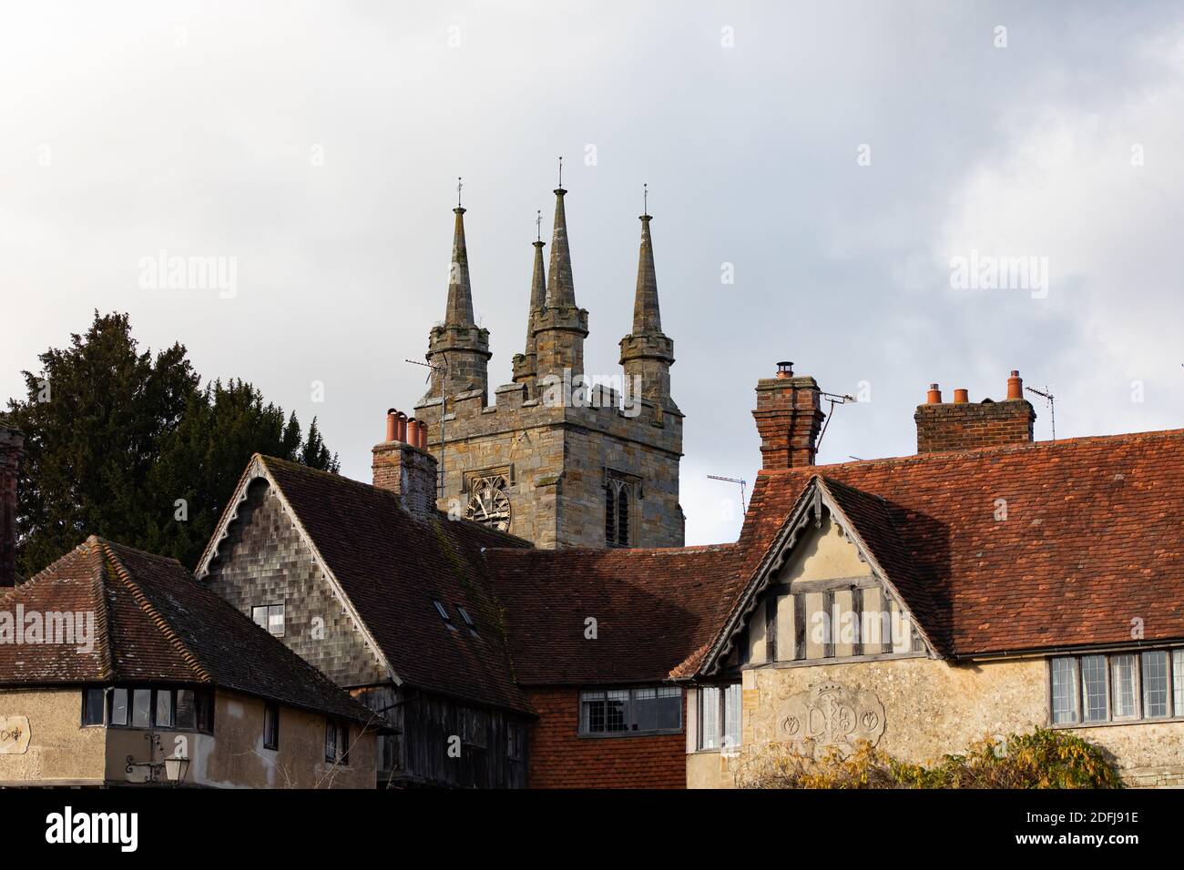 Penshurst Church of St John the Baptist in Penshurst, Kent, UK Stock ...