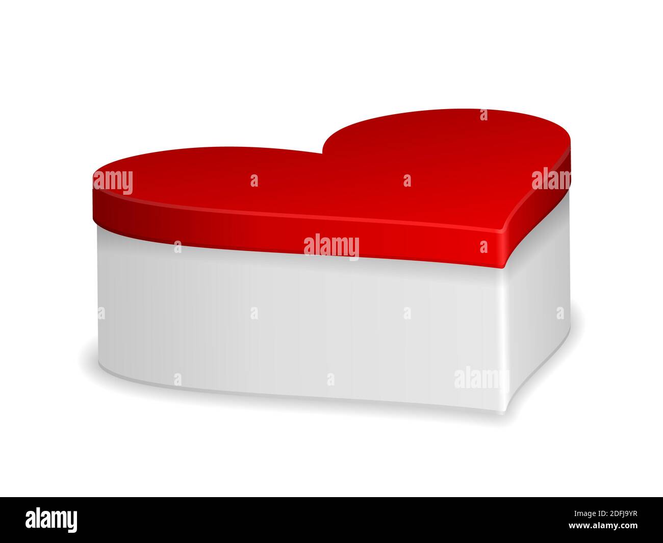 Heart box on a white background. Vector illustration Stock Photo - Alamy
