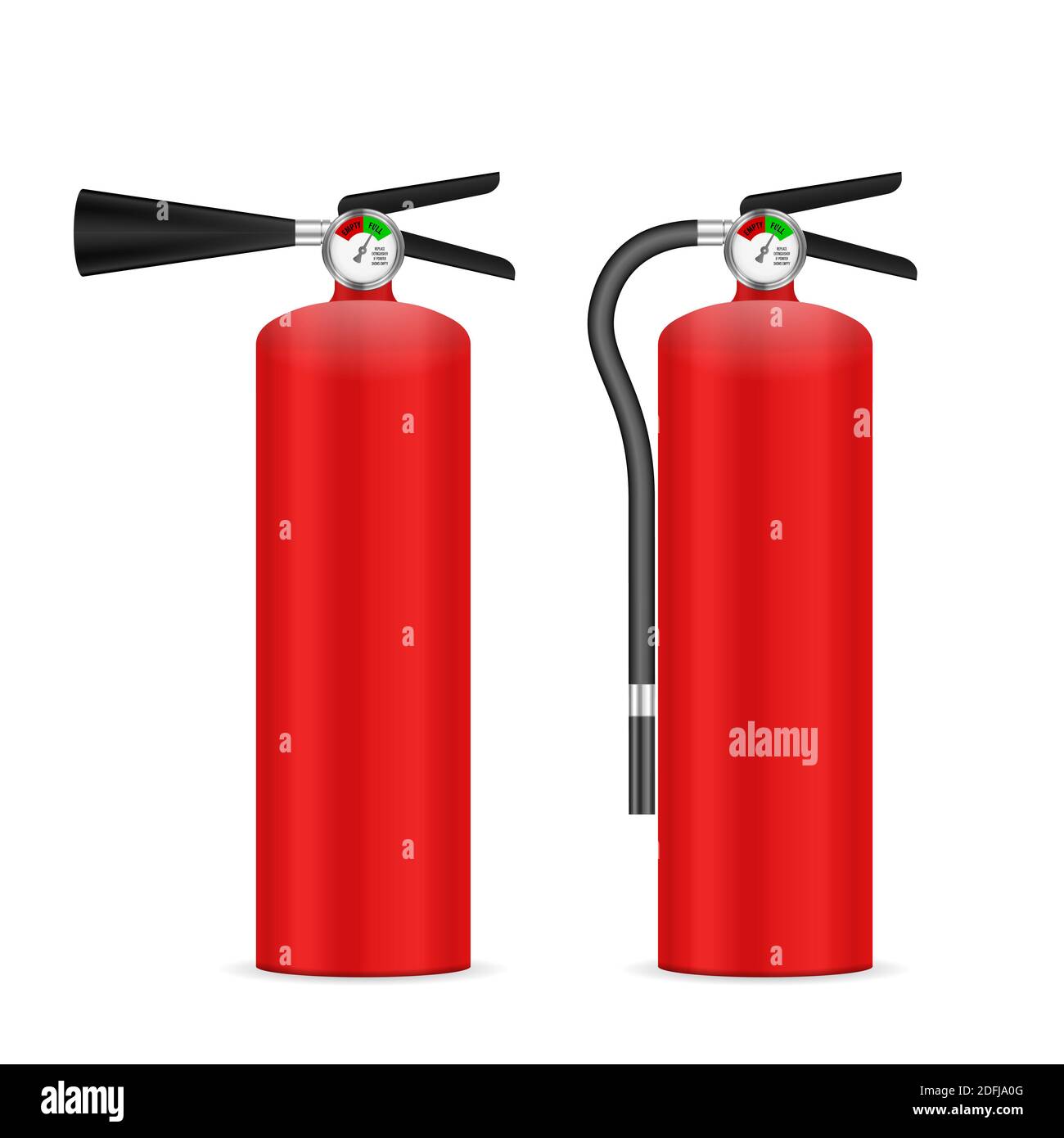 Fire extinguisher set on a white background. Vector illustration Stock ...