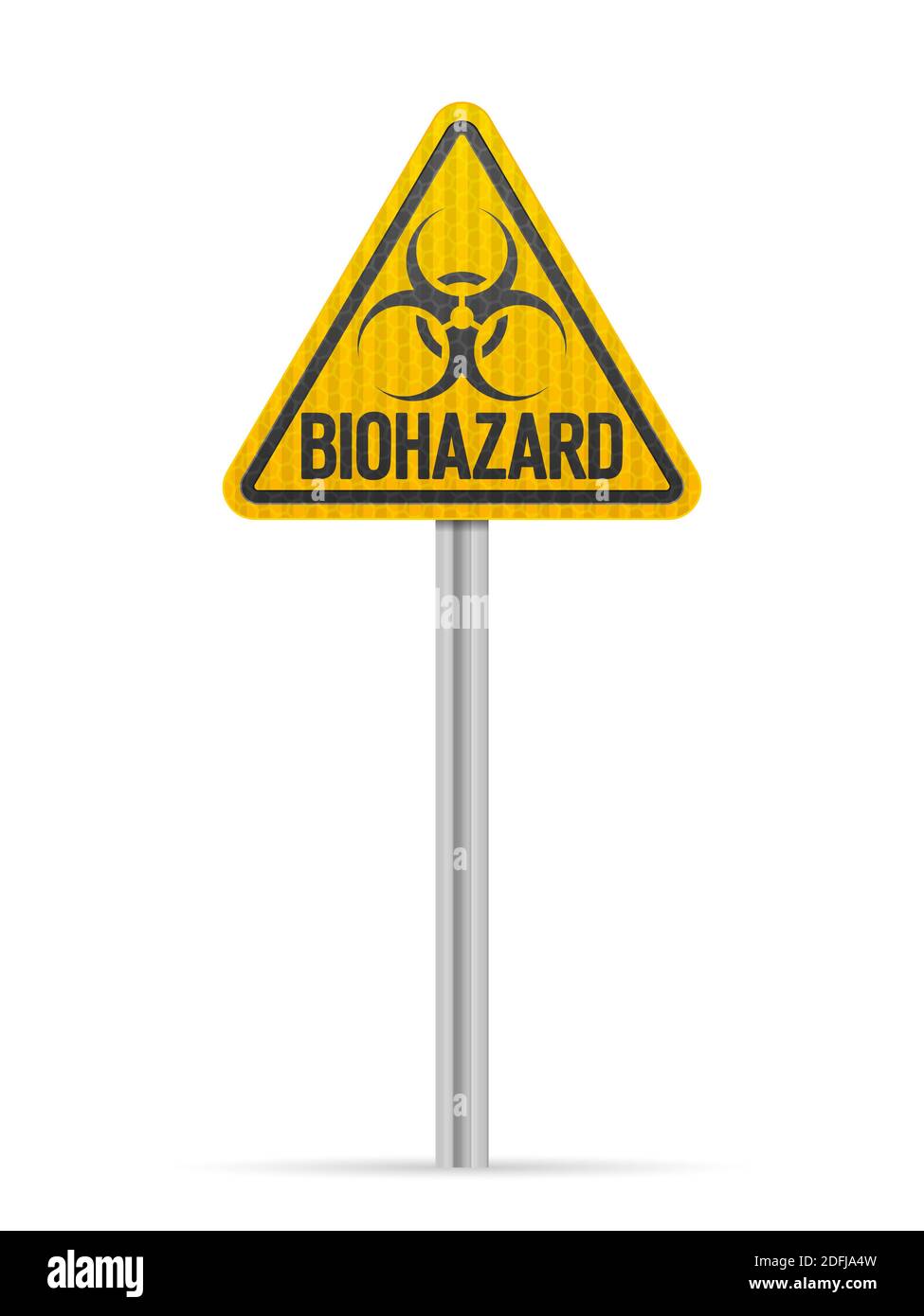 Road sign biohazard on a white background. Vector illustration Stock ...