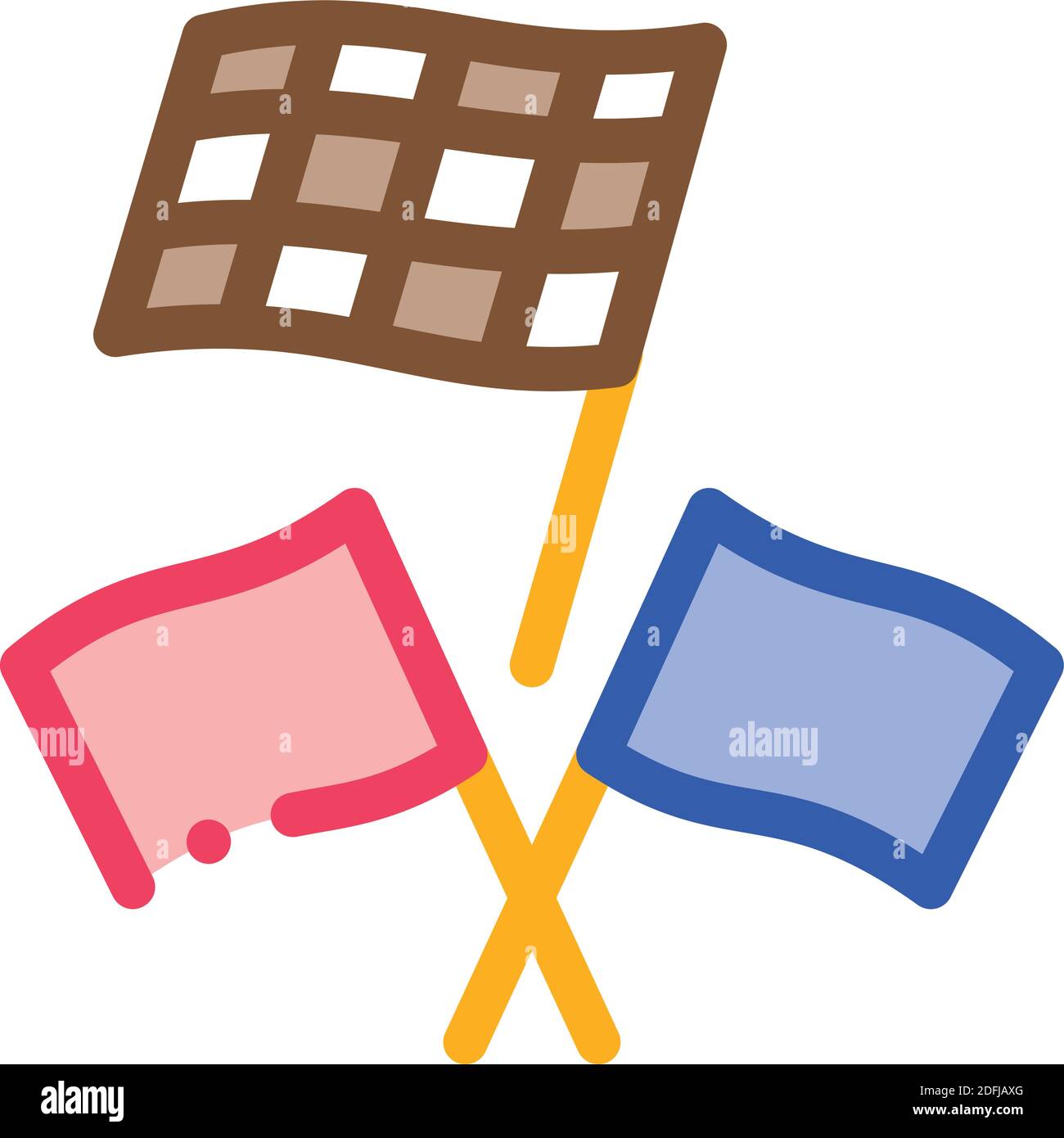 racing flags color icon vector illustration Stock Vector Image & Art ...