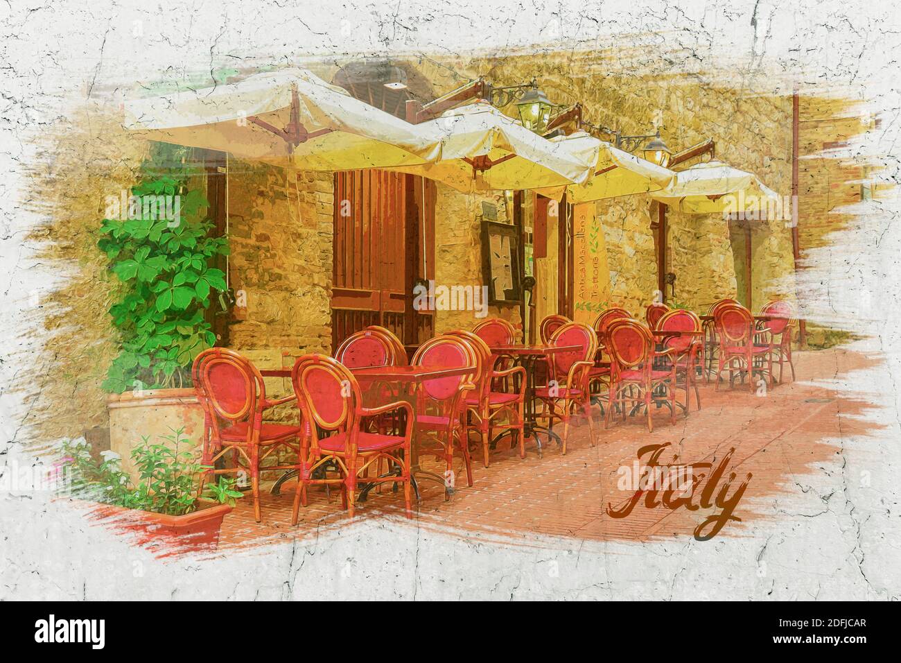 Italian Cafe Paintings