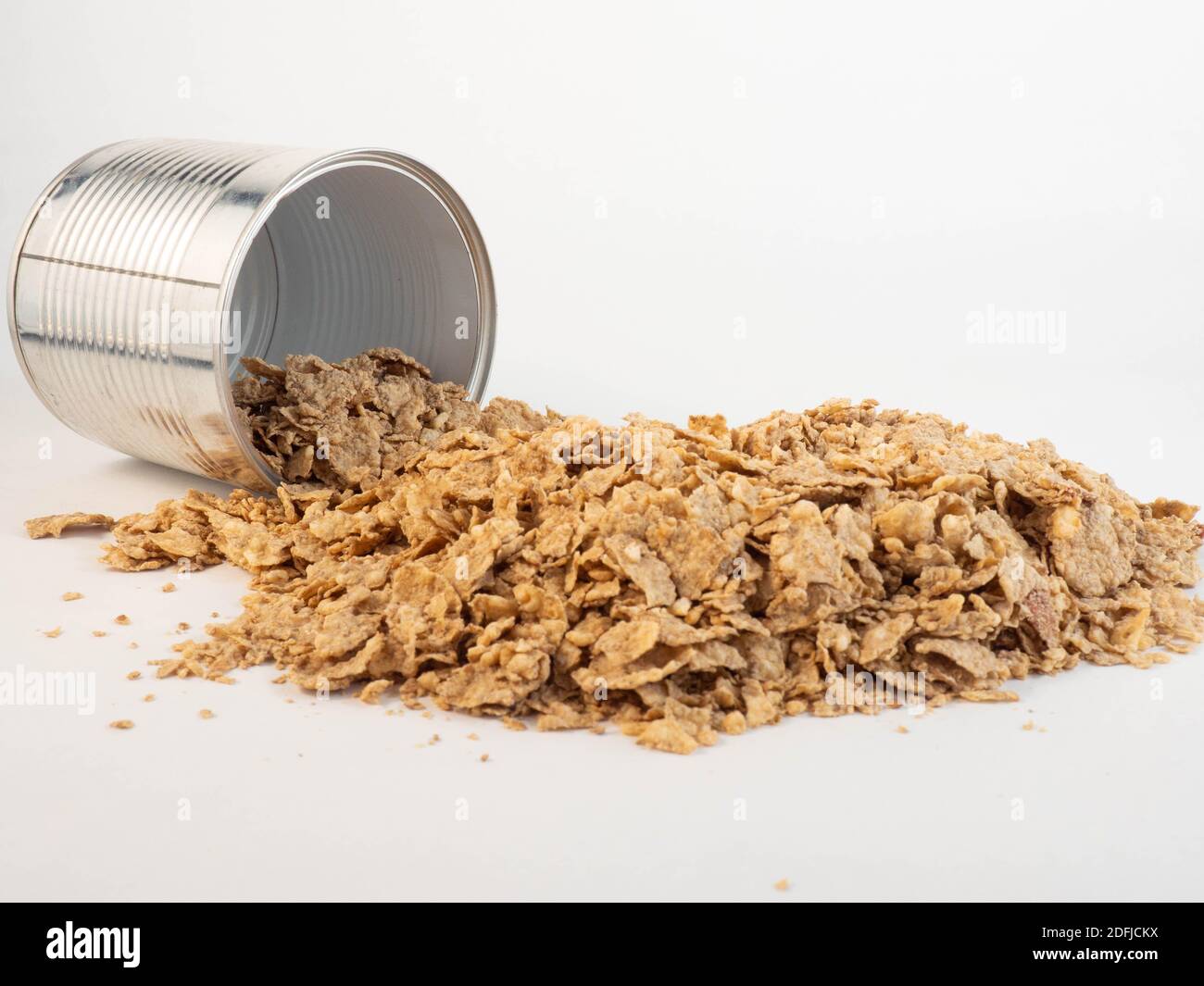 Two cans of canned with corn petals. Concept around food and ...