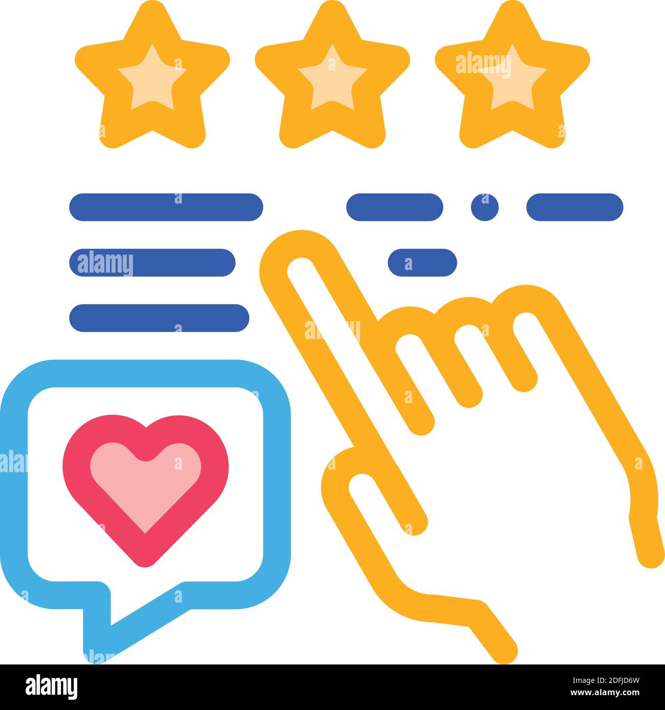 review copany service or product color icon vector illustration Stock ...