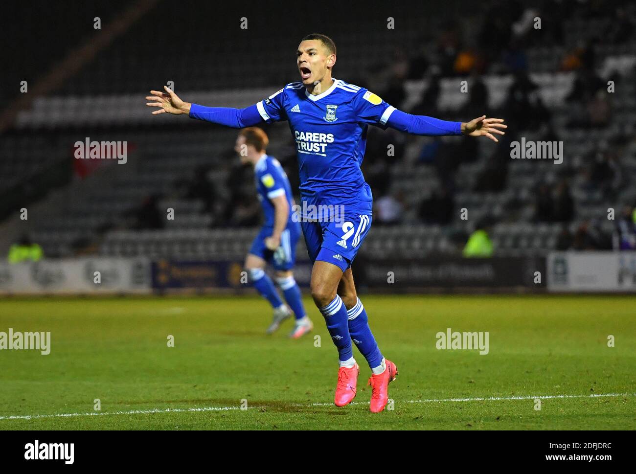 Ipswich Town's Kayden Jackson celebrates scoring his side's second goal ...