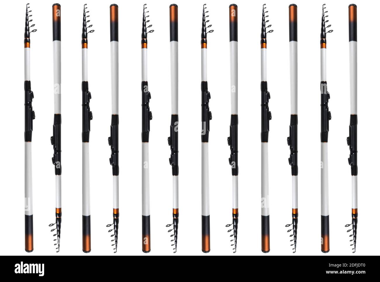 Set fishing rod spinning ring with close-up. Fishing rod. Rod rings ...