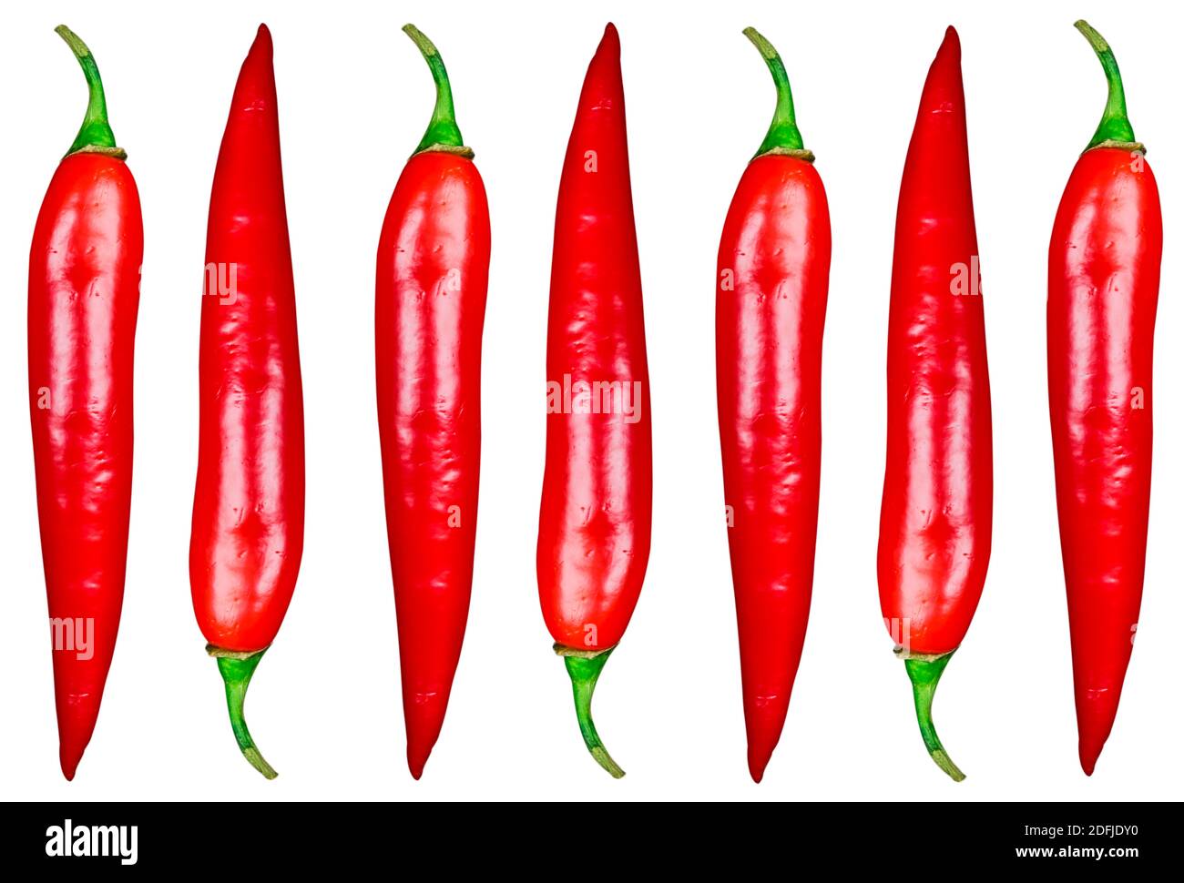 Set red hot chili pepper isolated on white background. Chili pepper ...