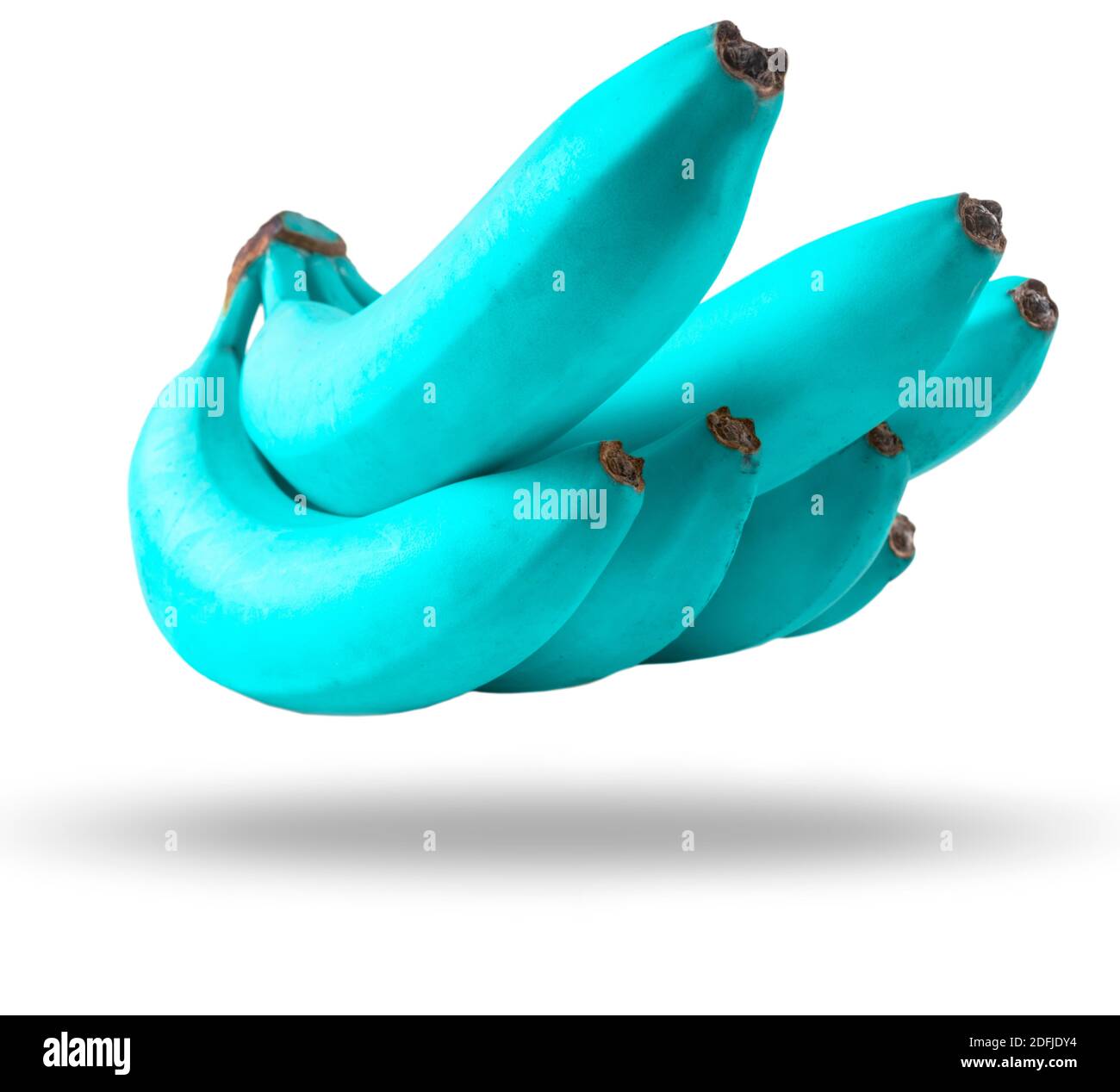Isolated bananas. Abstract blue bunch of bananas fruit isolated on ...
