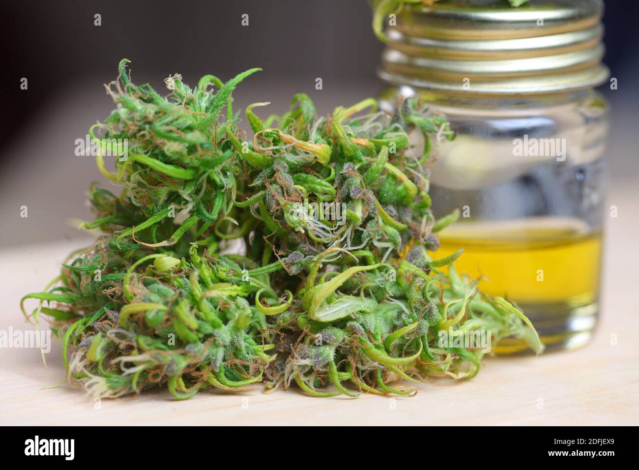 Medical marijuana . cannabis indica. cbd oil . hemp buds Stock Photo ...