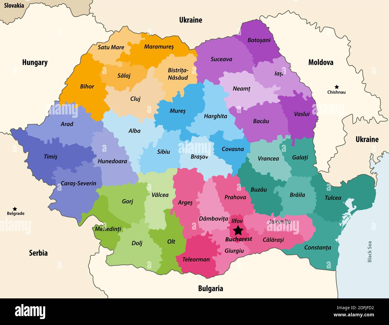 Romania prahova Stock Vector Images - Alamy