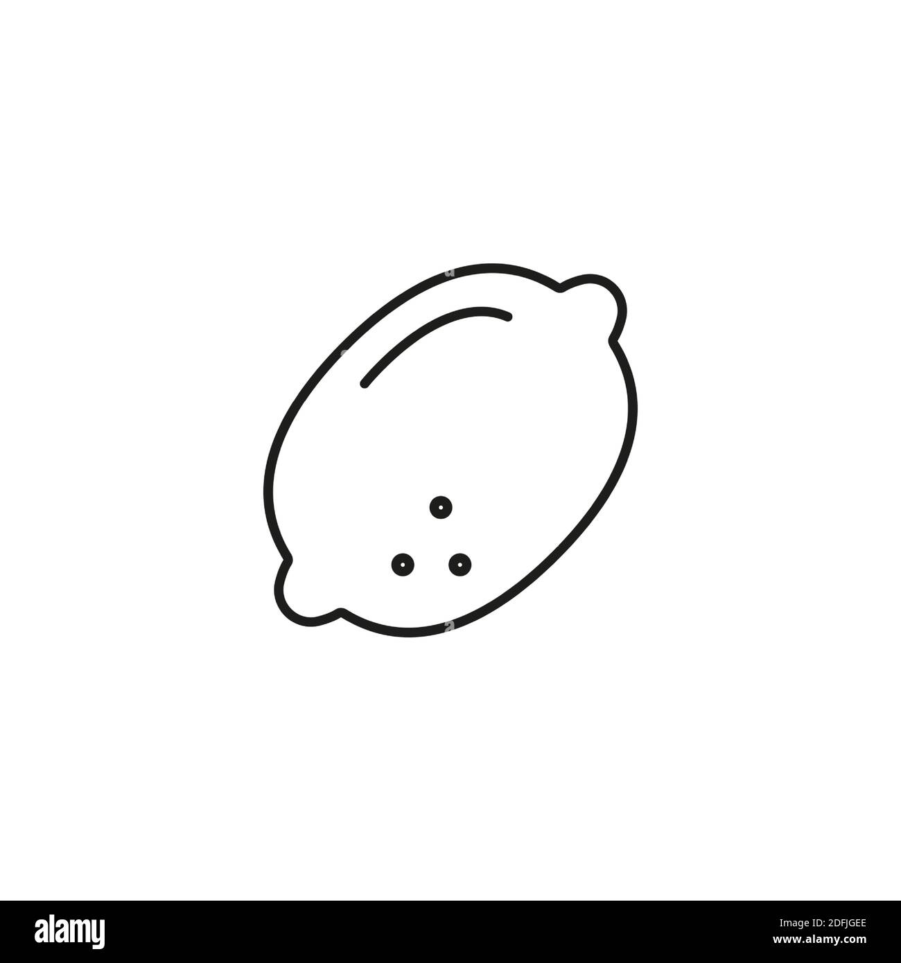 lemon icon element of fruit icon for mobile concept and web apps. Thin ...