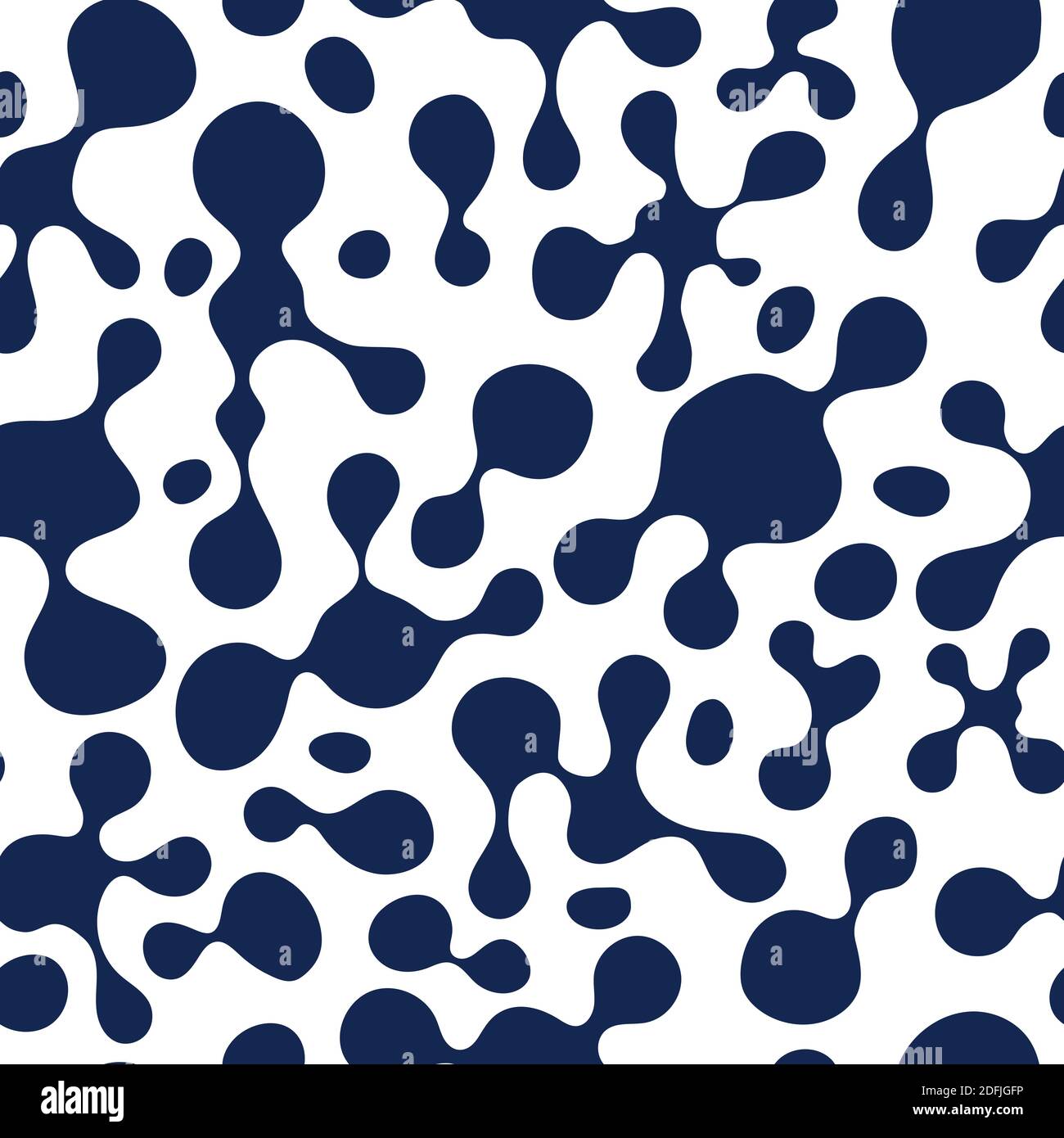 Seamless pattern with blue blots on a white background. Vector Stock ...