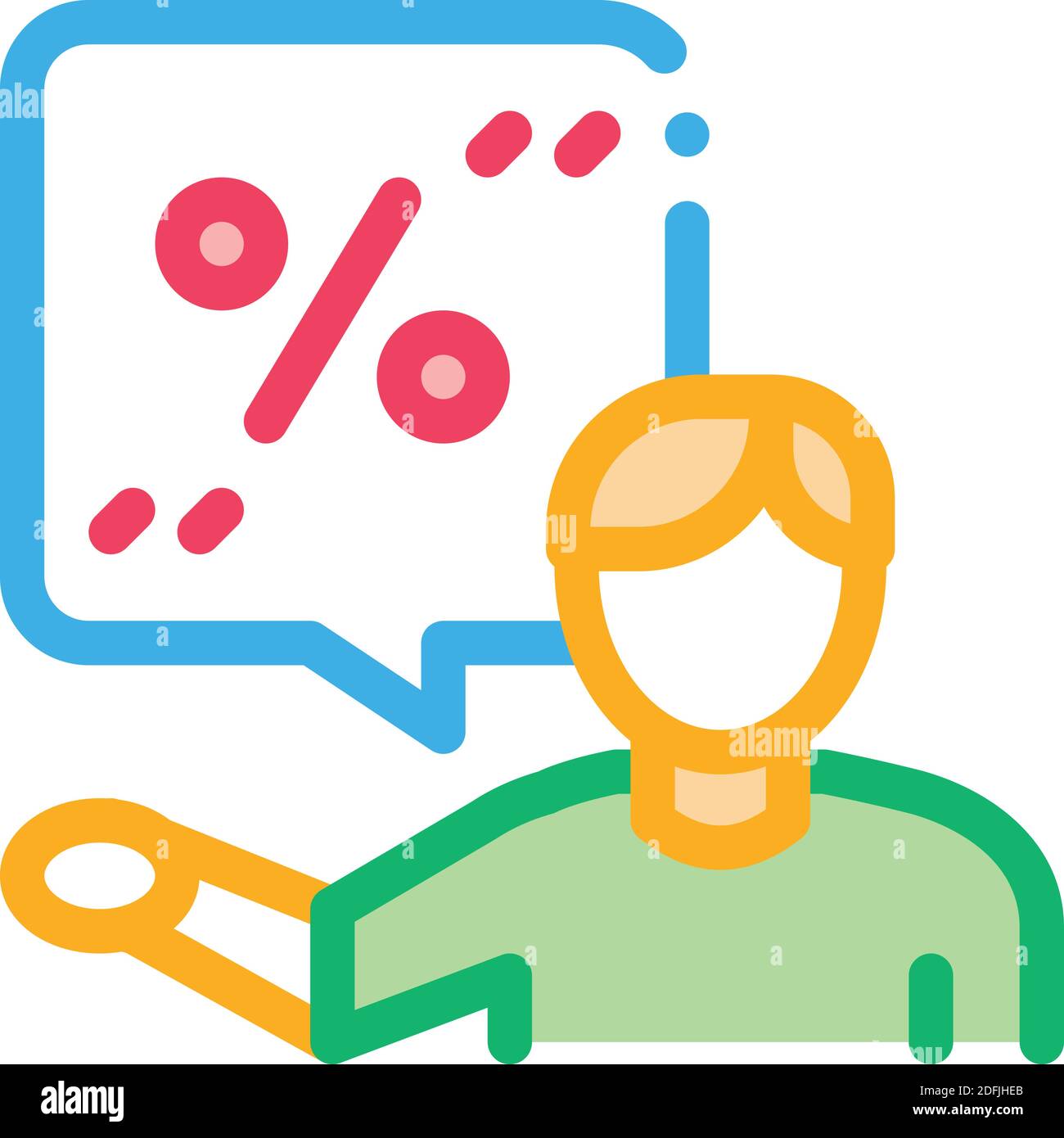 client bargaining color icon vector illustration Stock Vector Image ...