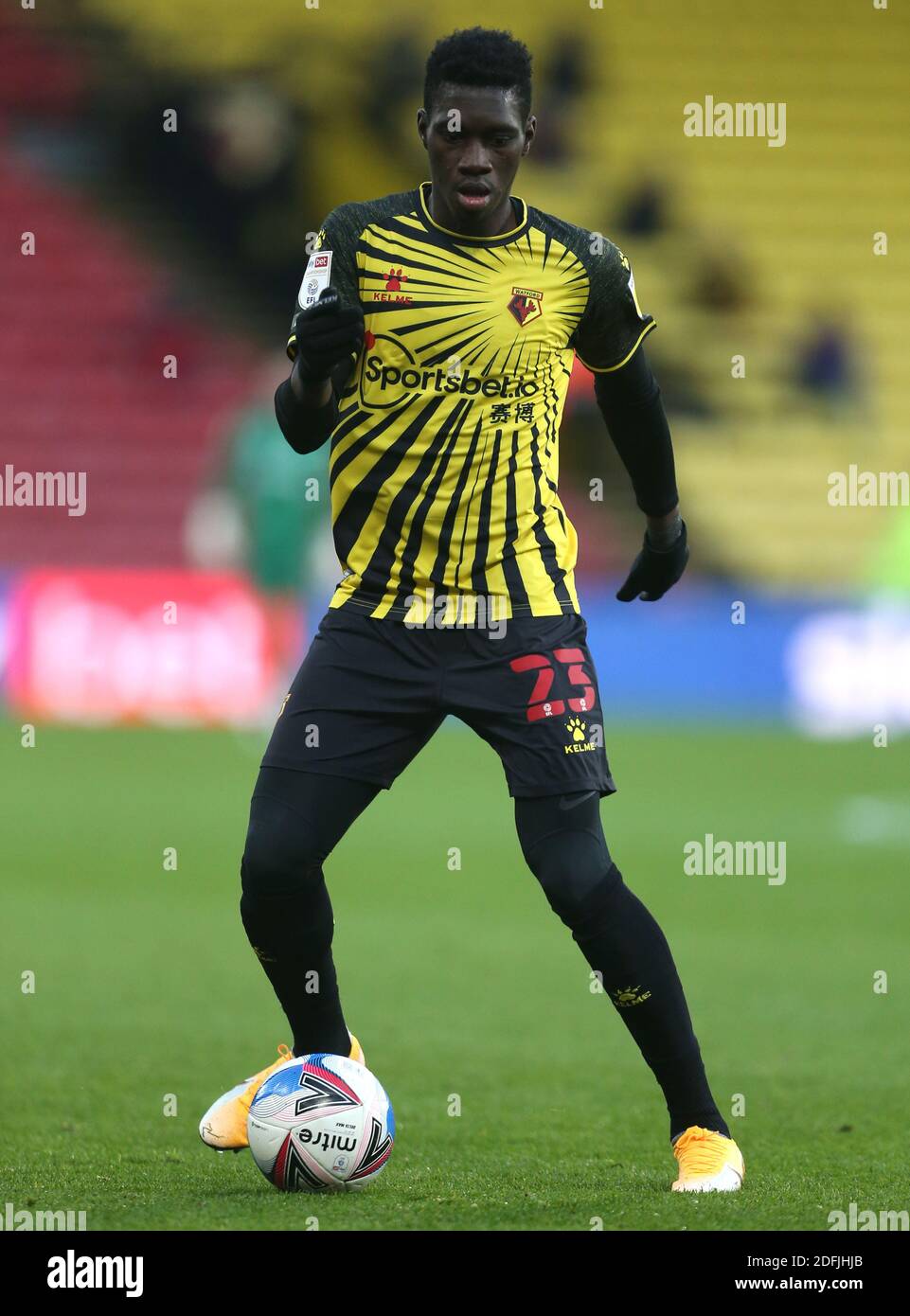 Watford's Ismaila Sarr in action during the Sky Bet Championship match ...